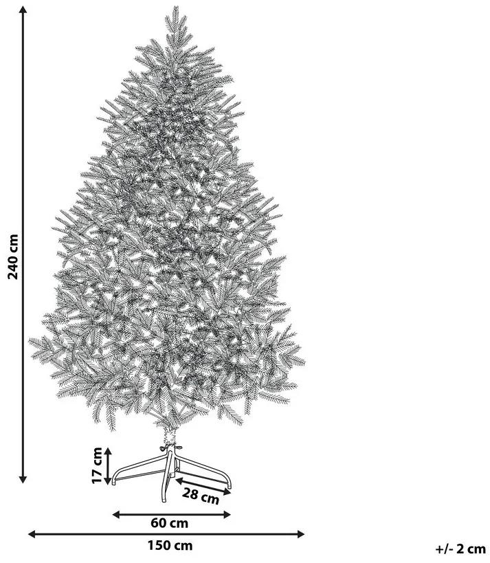 Zasněžený umělý vánoční stromeček 240 cm bílý BASSIE Beliani