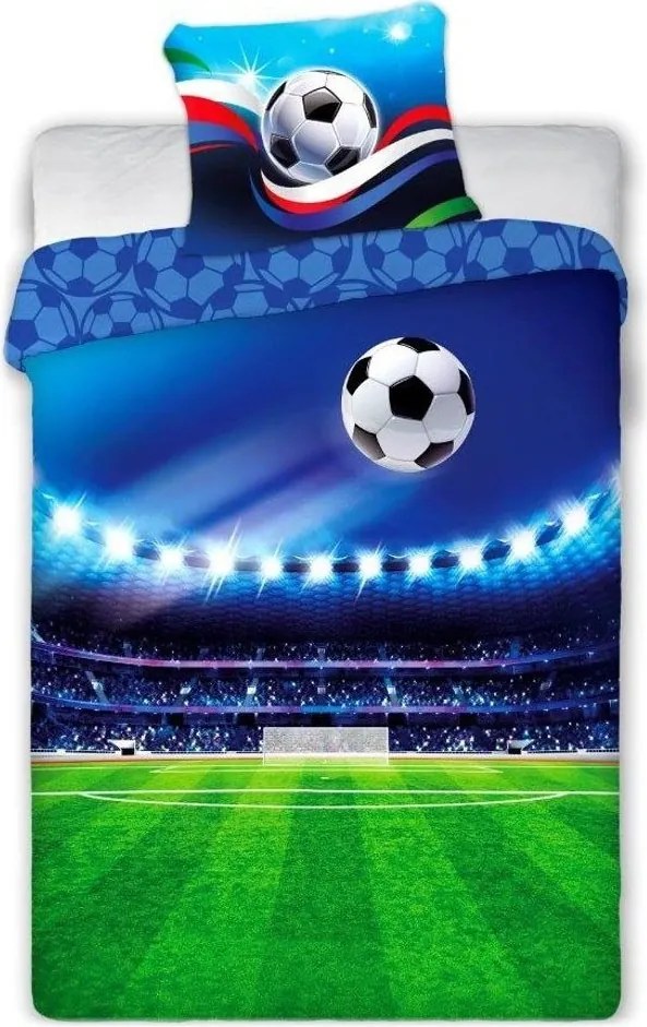 Bavlněné ložní povlečení Fotbalový stadion - 100% bavlna - 70 x 90 cm + 140 x 200 cm