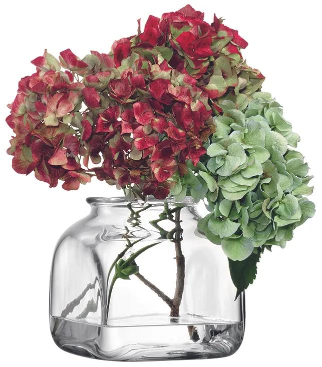 LSA váza skleněná Umberto, 15 cm, čirá, Handmade