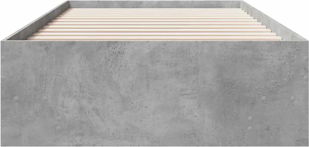 Rám postele šedý sonoma 90 x 200 cm kompozitní dřevo 3295679