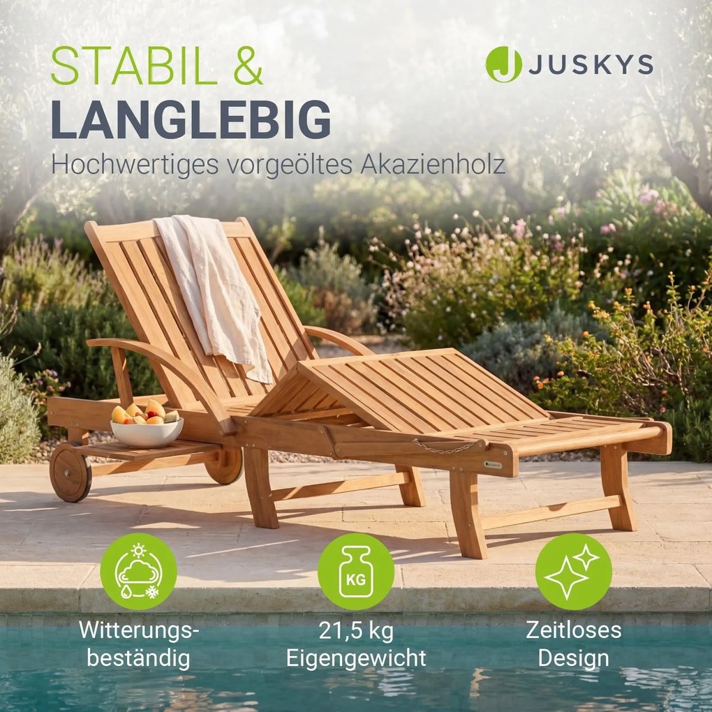 Juskys Skládací zahradní lehátko SunScape Provedení: 2 ks