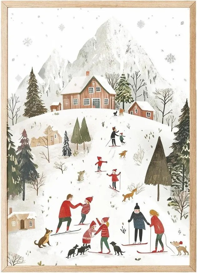 Tištěný obraz s rámem 30x40 cm – Wallity