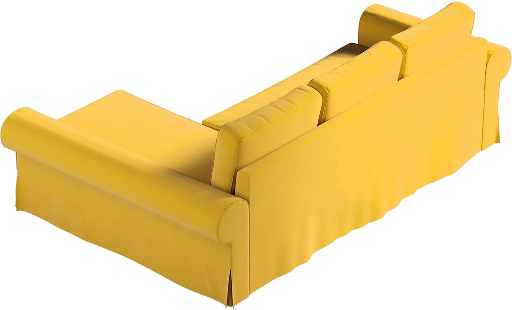 Potah na pohovku IKEA Backabro rozkládací se šezlongem barva žlutá látka sametová