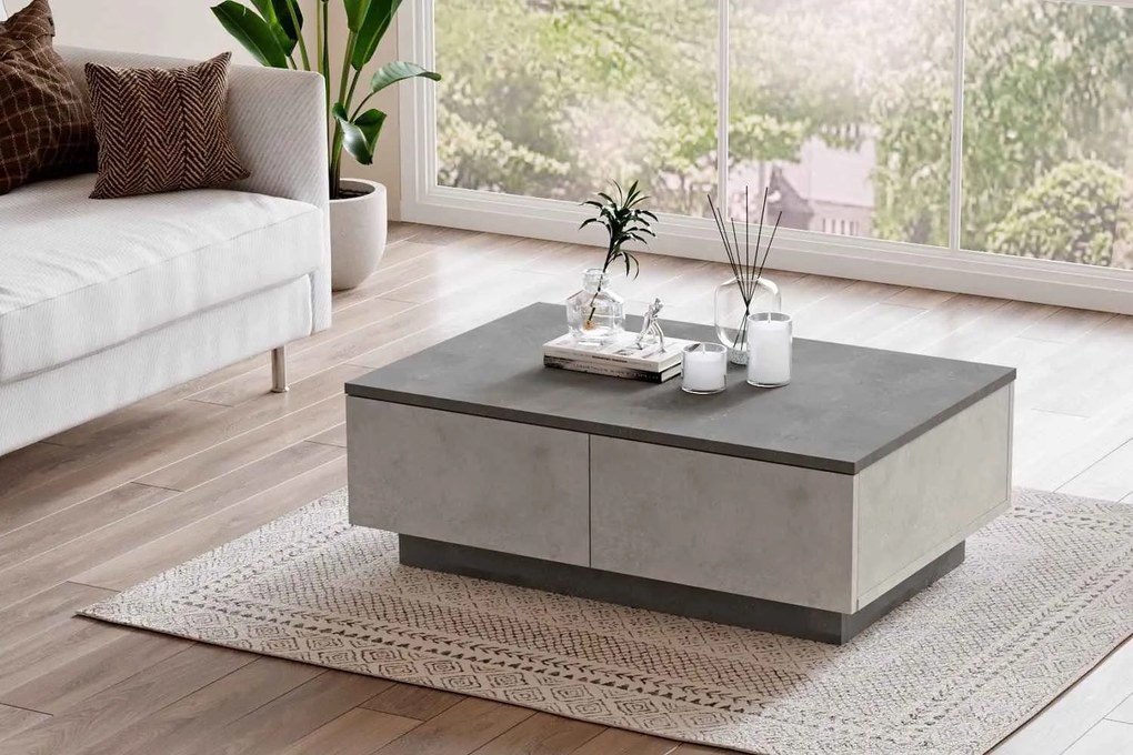 Designový konferenční stolek Reyhan 90 cm antracitový