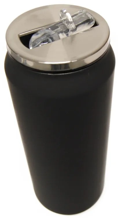 Yoko Design termohrnek ve stylu plechovky, 500 ml, matně - černá