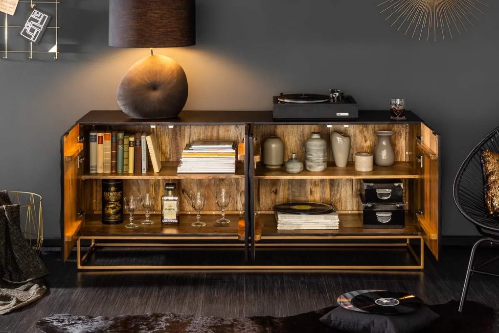 Designová komoda Shayla 177 cm mango - skladem