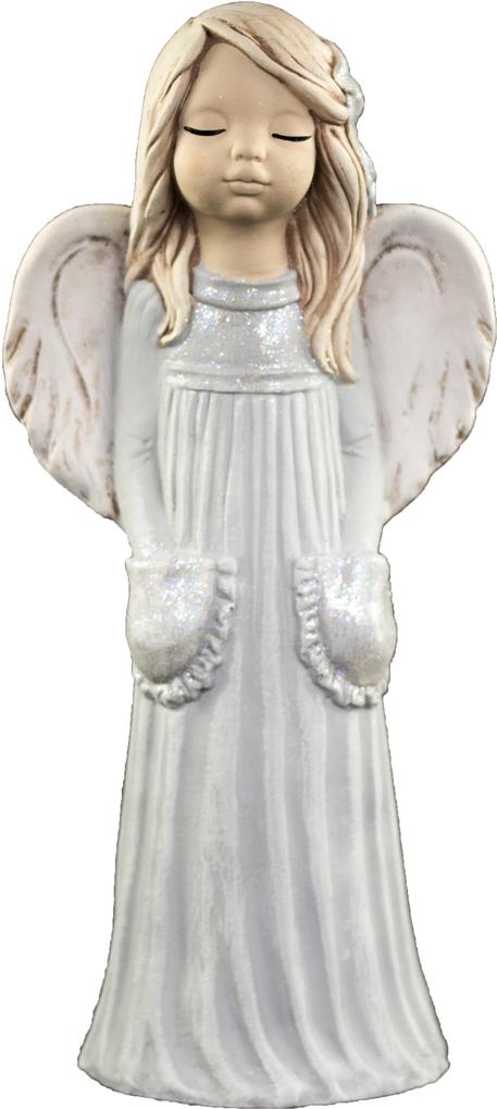 Anděl ze sádry Malgosia s kapsami modrošedý 219-27-1