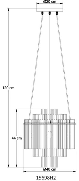 Globo 15698H2 - Lustr na lanku GORLEY 5xE14/40W/230V černá