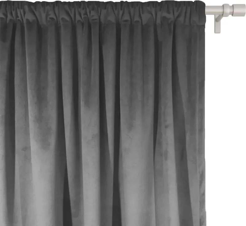 Závěs do dětského pokoje VELVET Zvolte barvu: Šedá, Zvolte rozměr: 140 x 160 cm (šířka x výška)