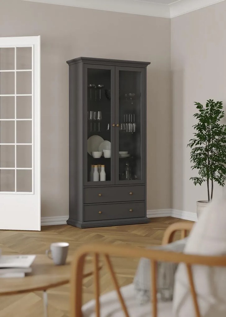 FALCO Vitrína Provence 829 šedá