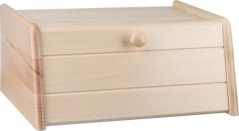 Dřevobox Chlebník hranatý s dvířky - světlý