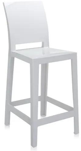 Set 2 barových židlí One More Please v. 65 cm bílá, Kartell - One more please 65 cm