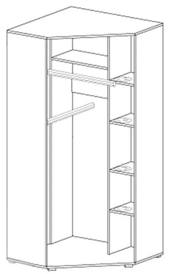 Sigma - rohová skříň SI 2 L/P - beton