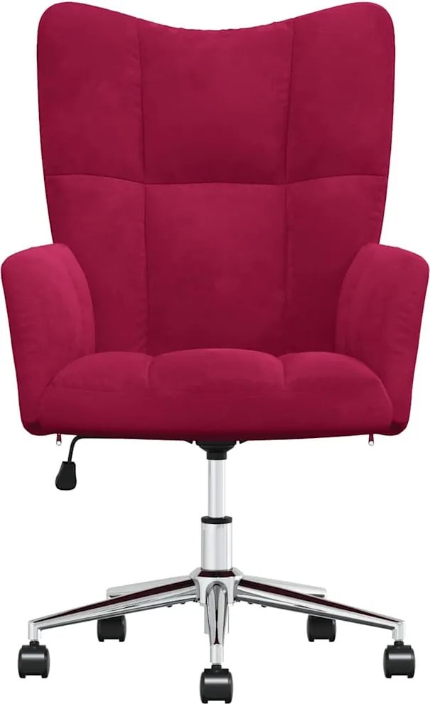 Relaxační křeslo vínové samet 328166