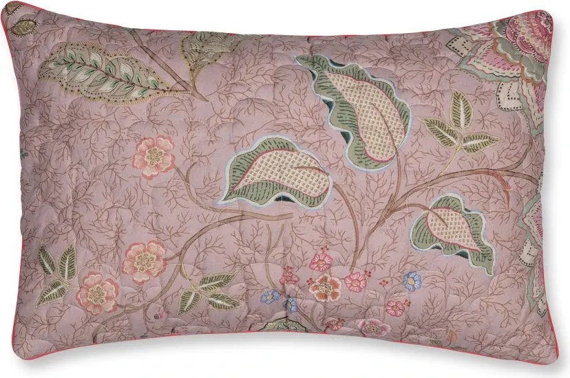 Pip Studio polštář Mumbai Morning Quilted 45x70 cm, růžový (Dekorační polštář s výplní)