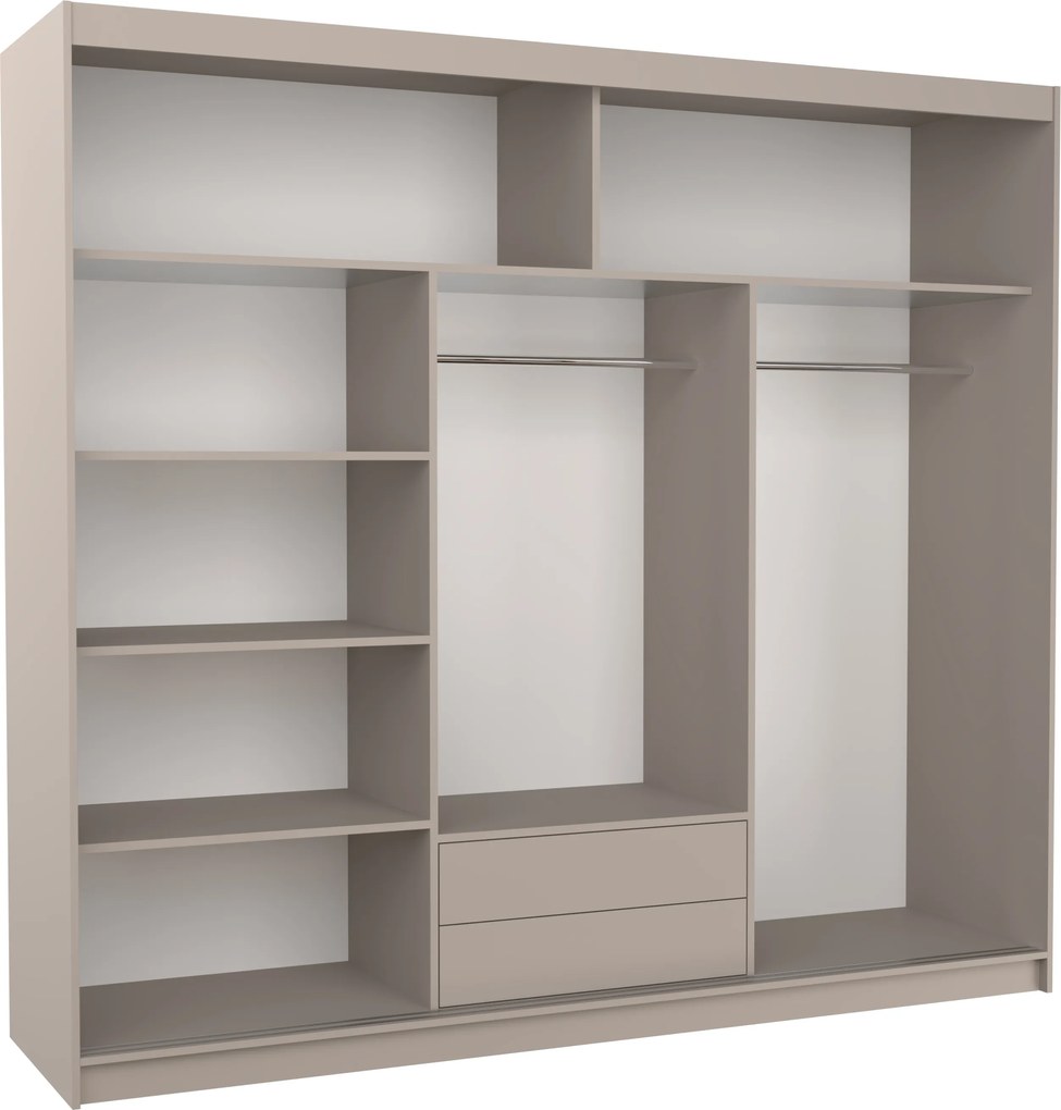 ADRK Furniture Posuvná skříň se zrcadlem ERWIN 235 SW-ERW-235-K