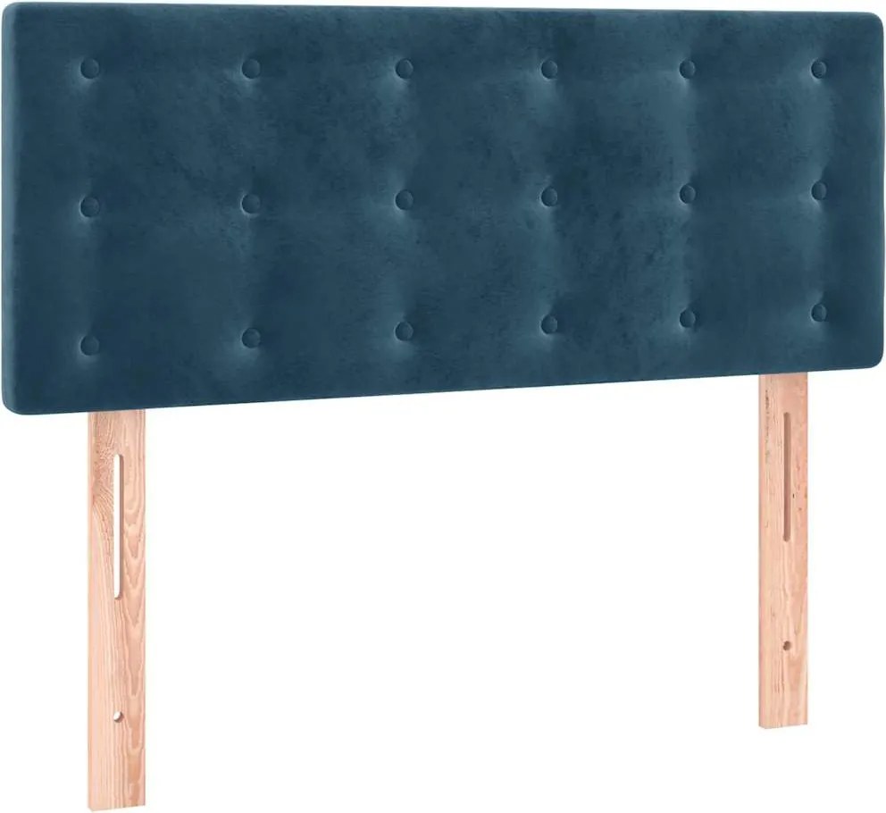 Box spring postel s matrací tmavě modrá 100x200 cm samet 3141531