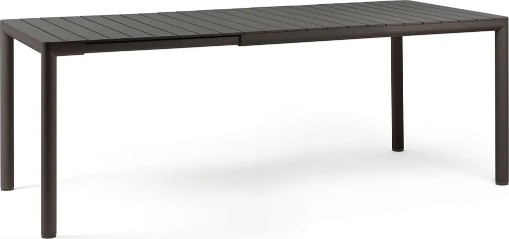 Stima Plastový rozkládací stůl TEVERE 211x100 + 64 cm terra