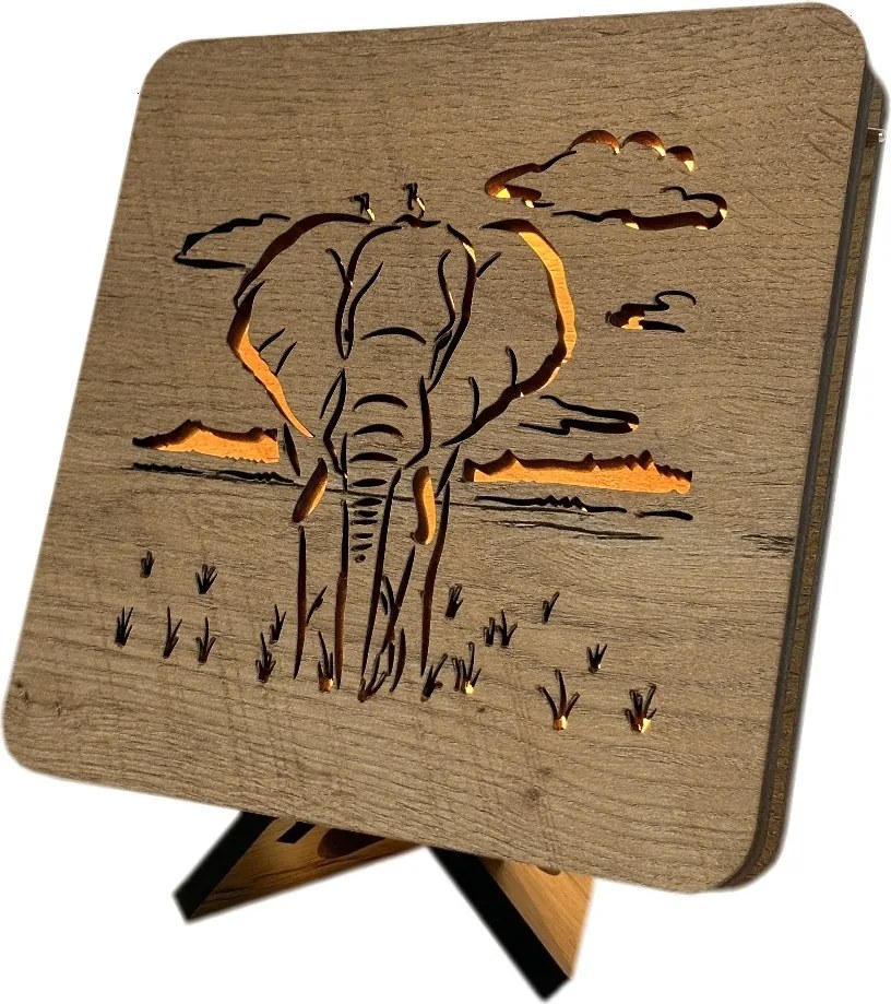 Li-Go "Slon" lampa 19x19 cm provedení povrchu: bříza