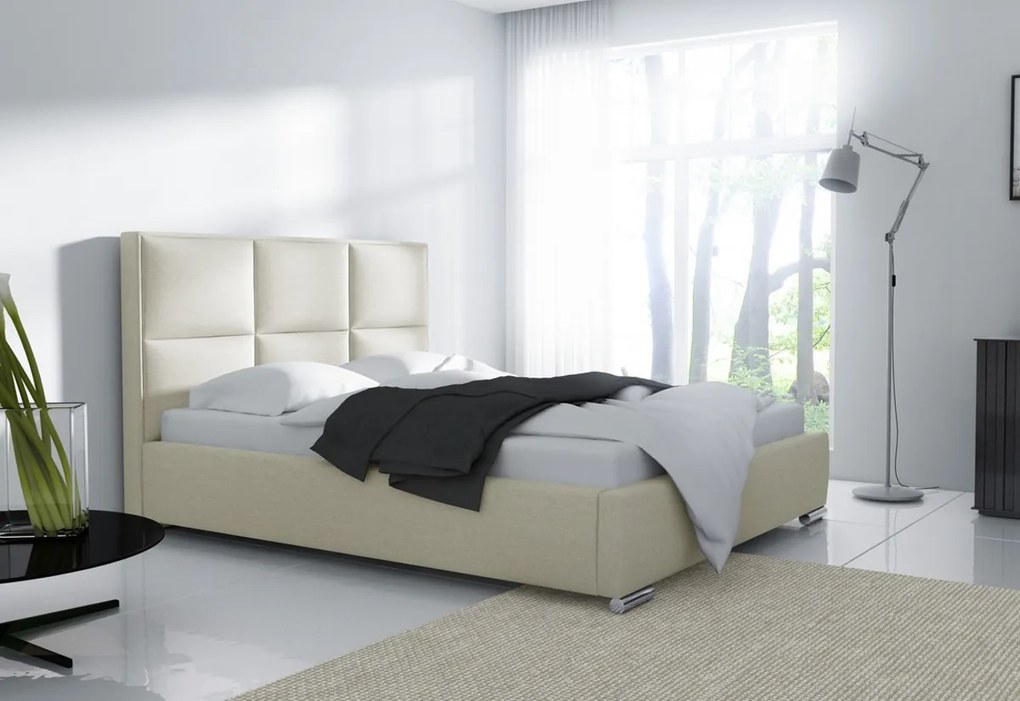Čalouněná postel MEDIOLAN + matrace COMFORT, 200x200, madryt 120