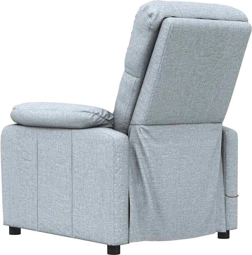 Masážní křeslo světle šedé textil 289672
