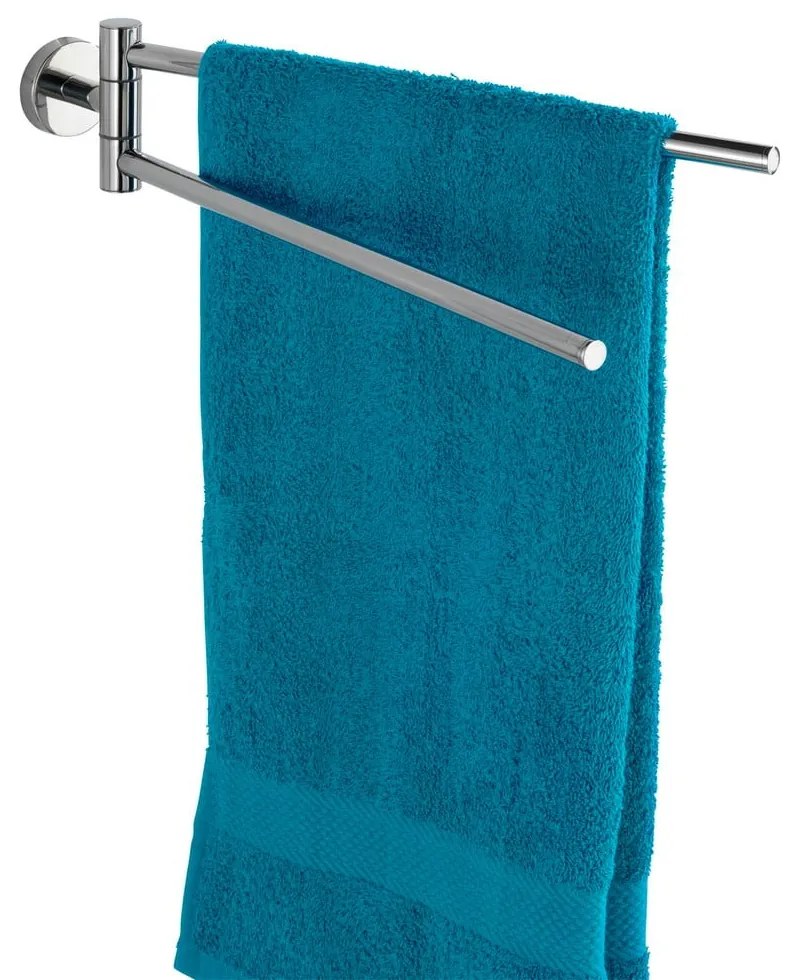 Nástěnný držák na ručníky z nerezové oceli v leskle stříbrné barvě Bosio – Wenko