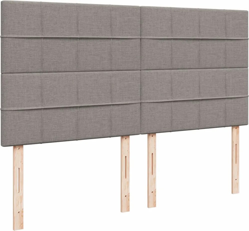 Box spring postel s matrací taupe 200x200 cm textil 3292899