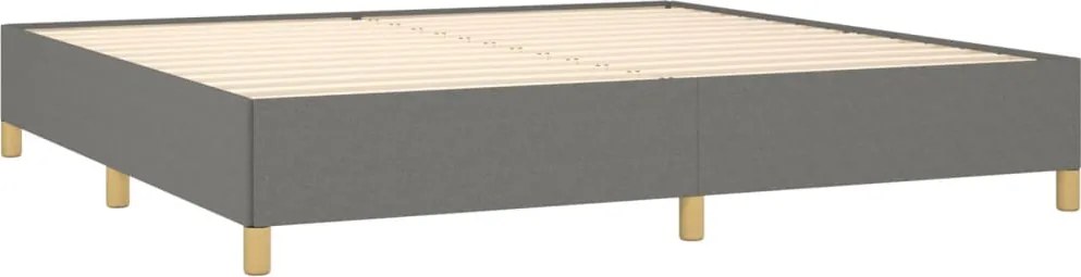 Box spring postel s matrací tmavě šedá 200x200 cm textil 3142522