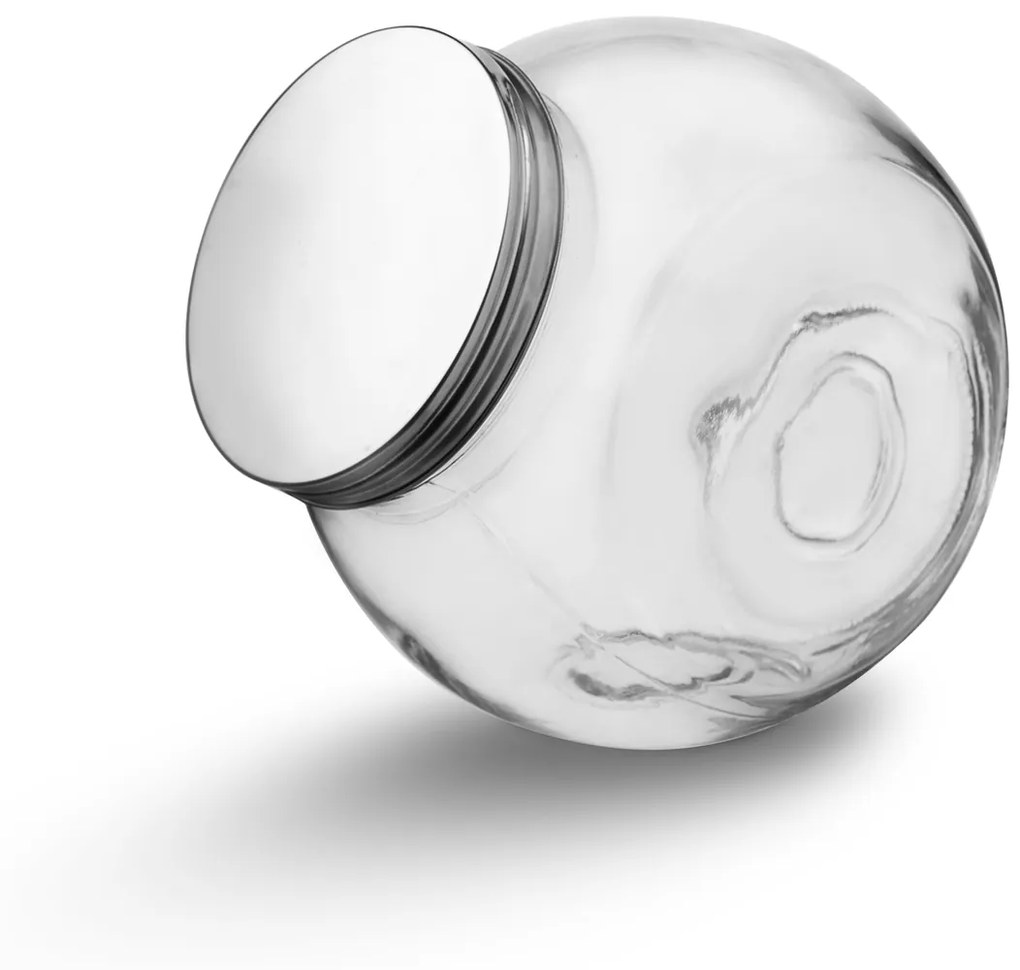 Dóza sklo/nerez s víkem 0,5 l kulatá