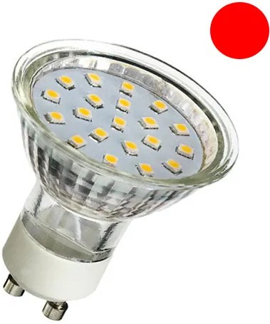 SPLED LED žárovka - GU10 - 1W - 80Lm - 230 V - červená