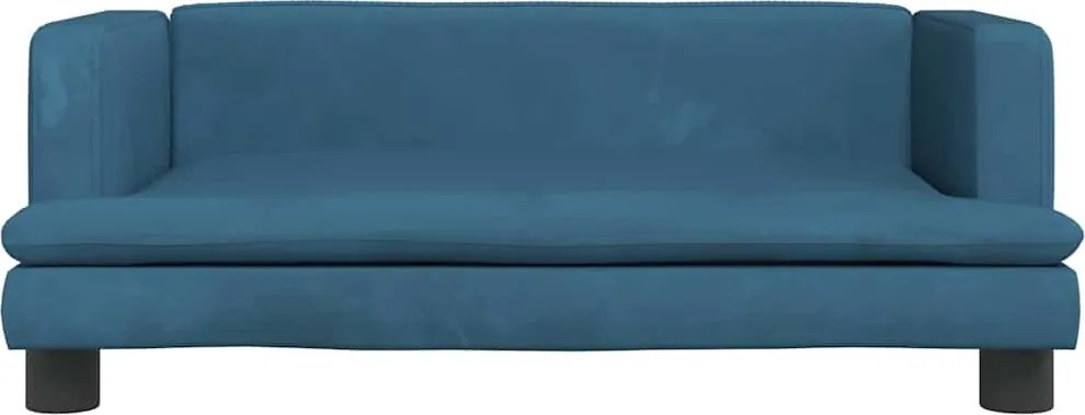 Pelíšek pro psy modrý 80 x 45 x 30 cm samet 171894