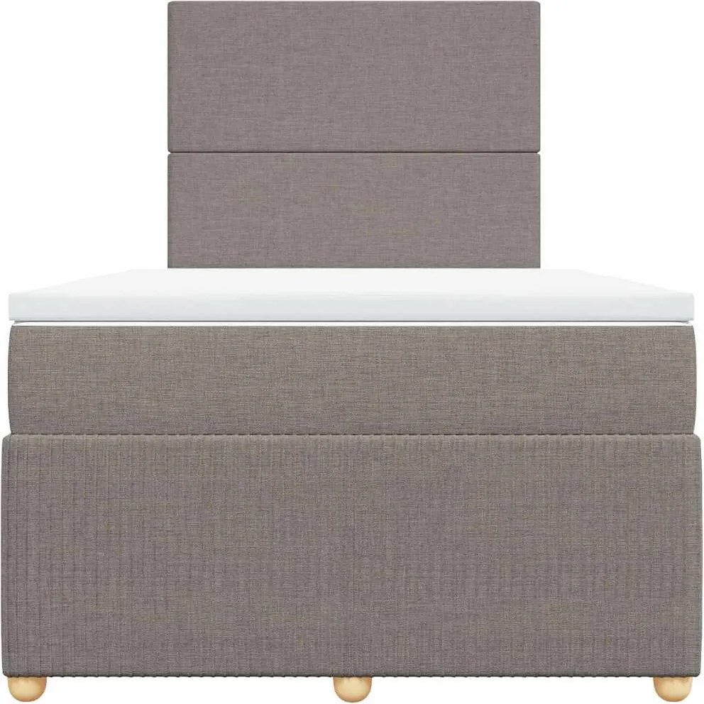 Box spring postel s matrací taupe 120x190 cm textil 3291992
