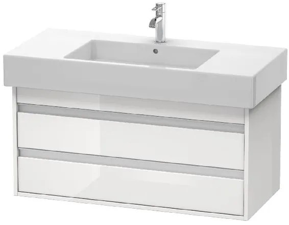 Duravit Ketho - Umyvadlová skříňka 48x100x46 cm, 2 zásuvky, lesklá bílá KT664102222