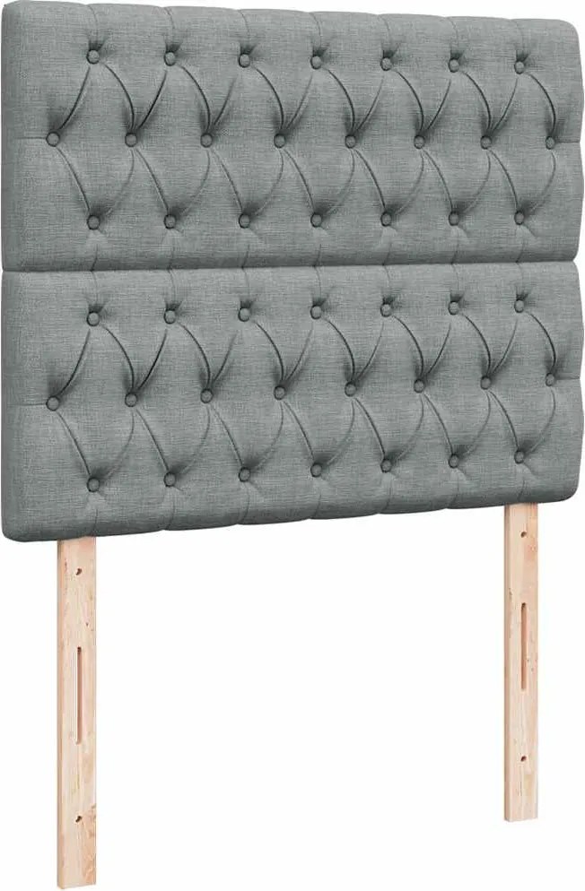 Box spring postel s matrací světle šedá 120x190 cm textil 3292002