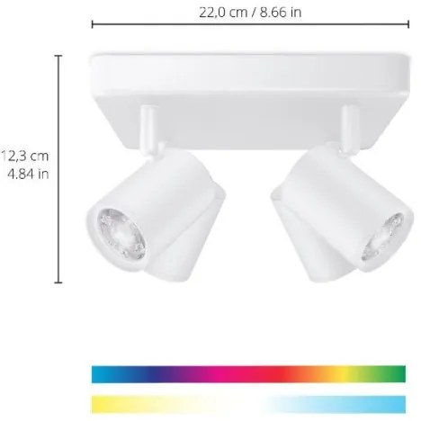 WiZ - LED RGBW Stmívatelné bodové svítidlo IMAGEO 4xGU10/4,9W/230V bílá Wi-Fi