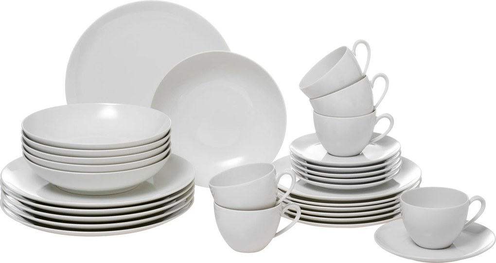 XXXLutz KOMBINOVANÁ SOUPRAVA 30dílné, porcelán keramika Seltmann Weiden - Kolekce nádobí - 003123041702