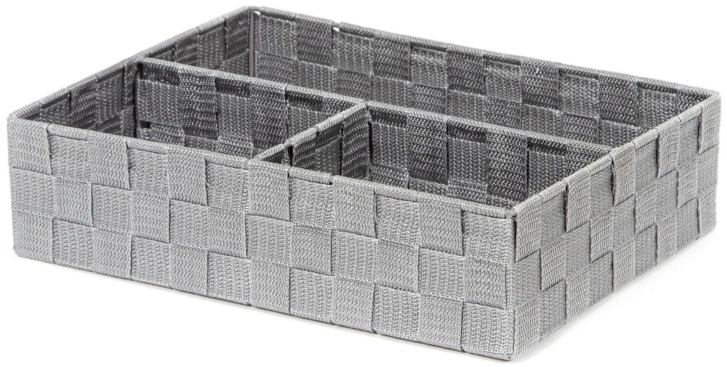Organizér na prádlo a doplňky compactor tex - 3 dílný, 32 x 25 x 8 cm, šedý