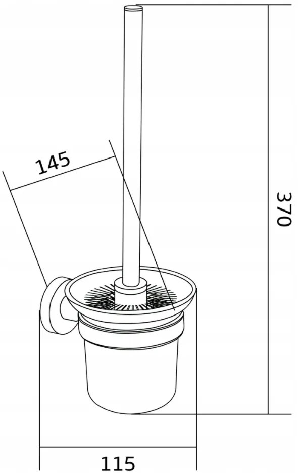 Závěsná WC štětka MEXEN REMO - kov/sklo - rose gold, 7050750-60