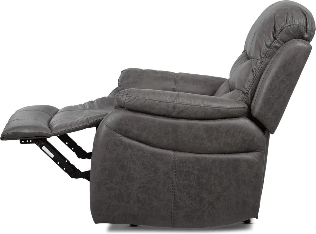 Polohovací křeslo, šedá, látka, TV-4086 GREY