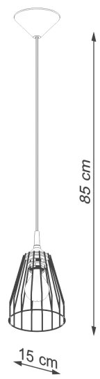 Sollux SL.1205 - Lustr na lanku LEYO 1xE27/15W/230V černá