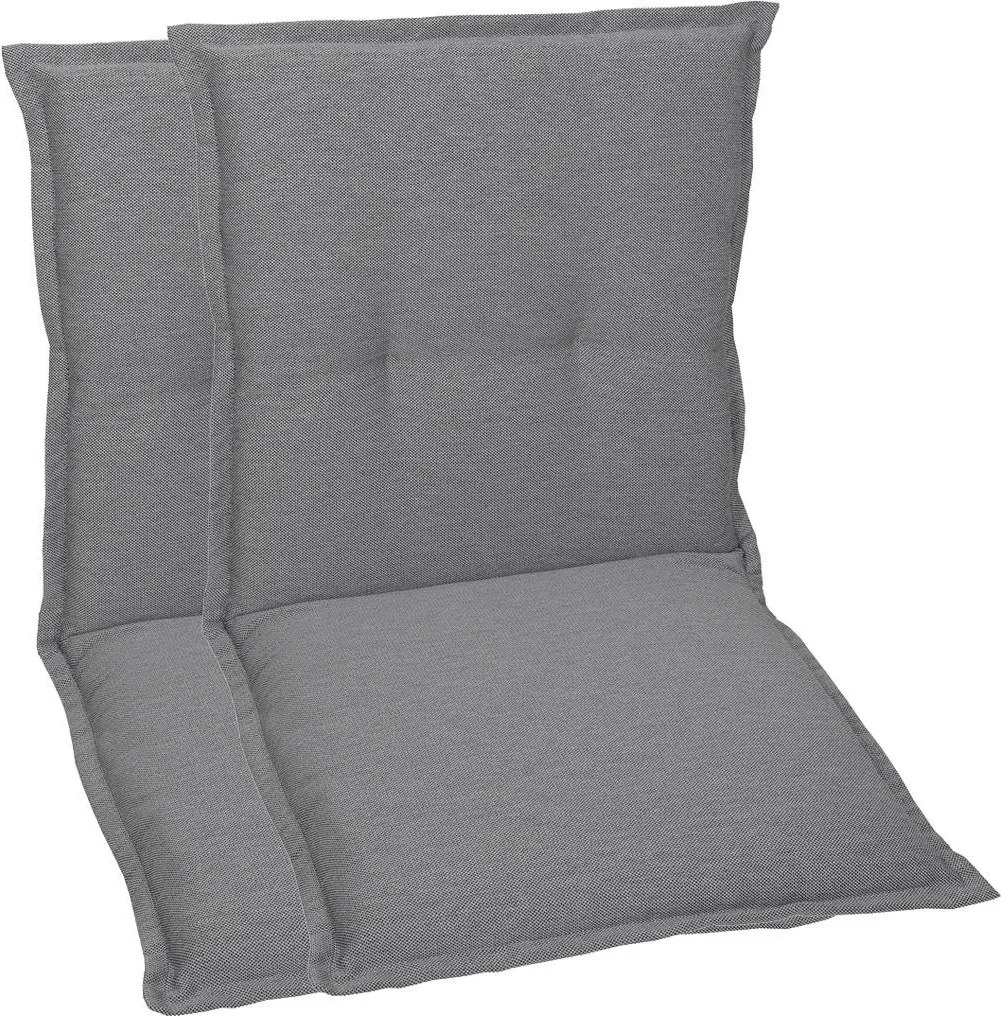 Go-De Textil Sada zahradních podsedáků Uni (nízká opěrka, 2 kusy, šedá)