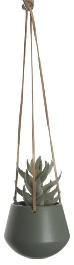 Time for home Matně zelený keramický závěsný květináč Lidellia Ø 12 cm