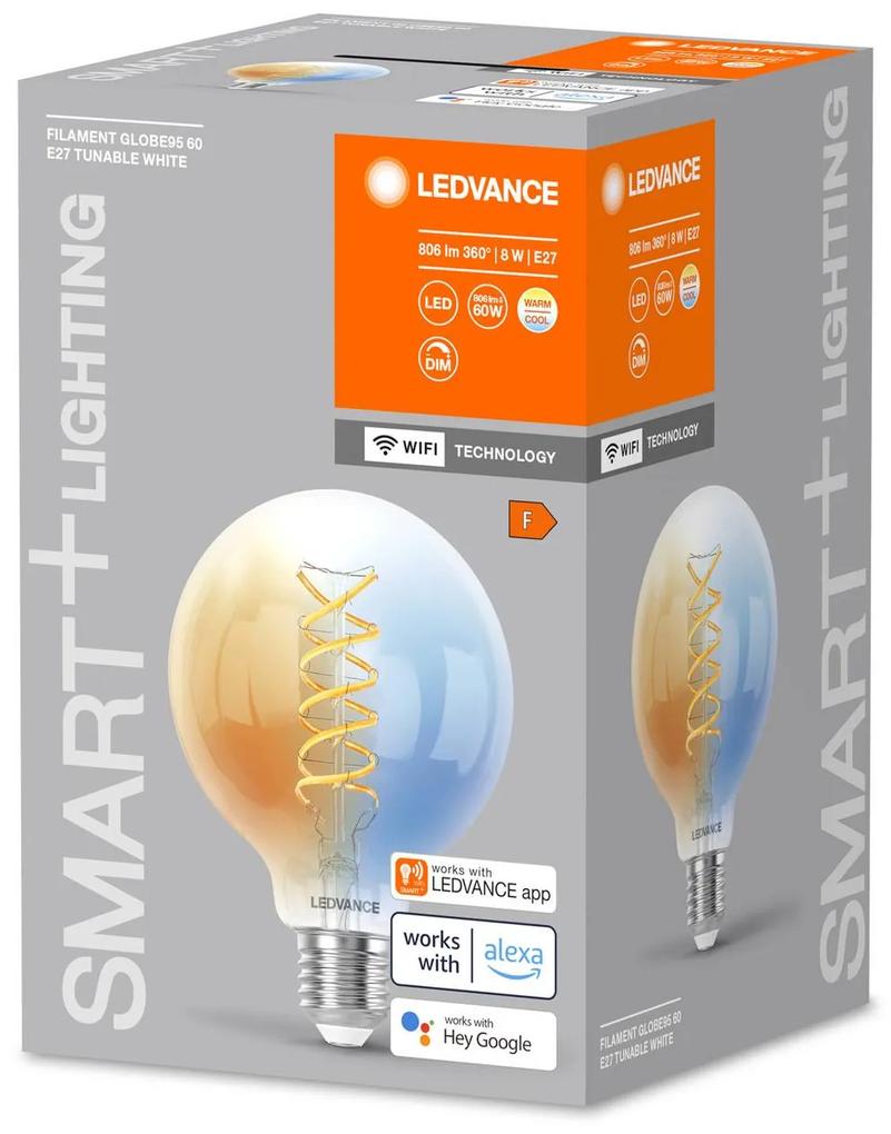 LEDVANCE SMART+ WiFi E27 8W LED G95 čirá 827-865