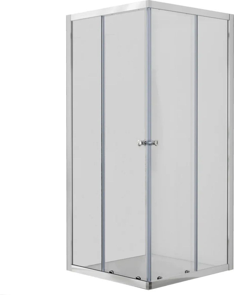 POINT Q 80x80 Clear Čtvercová sprchová zástěna