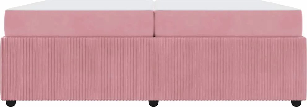 Rám postele Růžová 200 x 200 cm textil 3398443