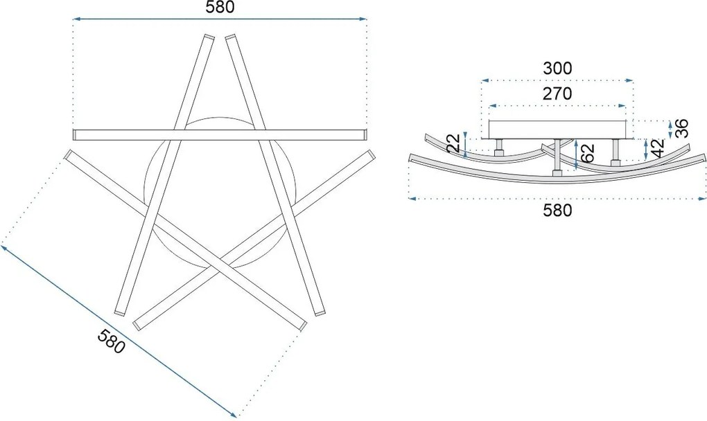Toolight - Moderní stropní LED svítilna APP399-C, chrom, OSW-06915