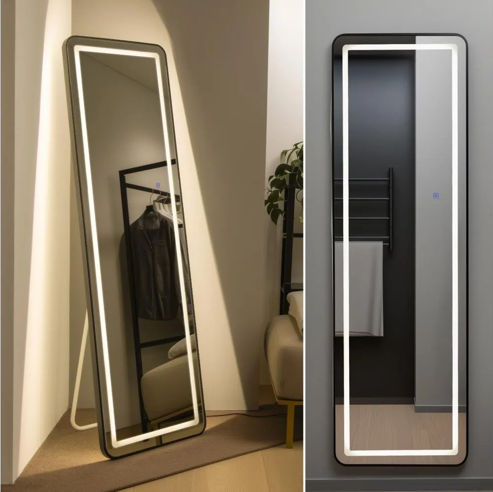 Brilagi - Stojací zrcadlo BELLEZA LED/42W/230V 160x50 cm IP44 CRI 90 stmív. +CCT