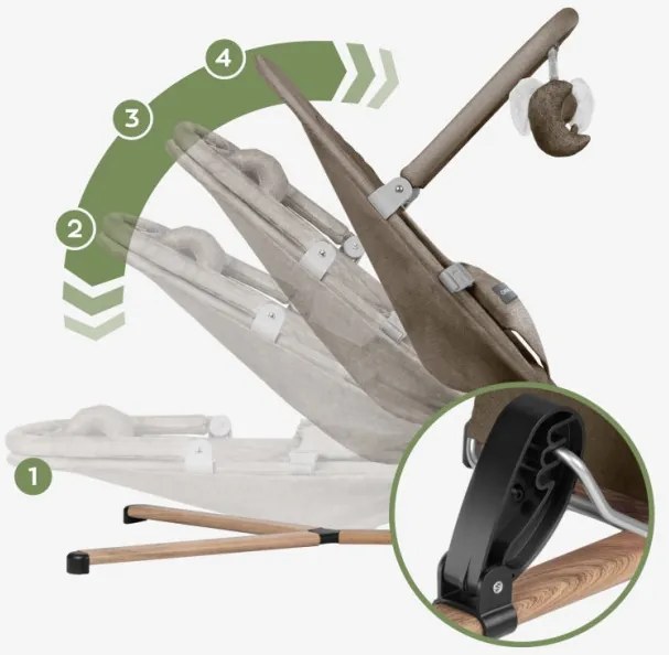 Dětské houpací křeslo Moon 30 Beige