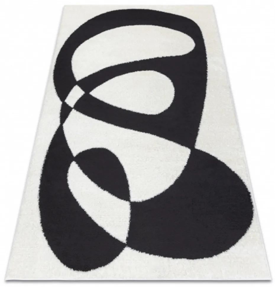 Kusový koberec Cladr krémovočerný 120x170cm