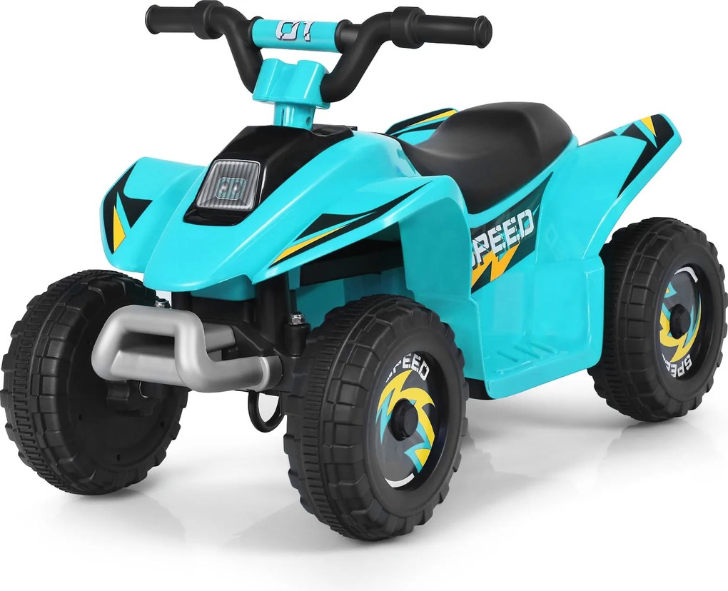 Costway 6 V dětská motorka dětská čtyřkolka elektrická dětská čtyřkolka, modrý